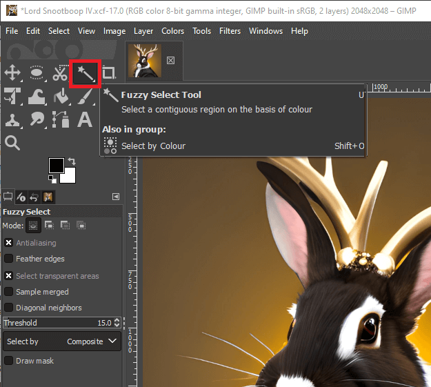 Where Is The Magic Wand Tool In GIMP 